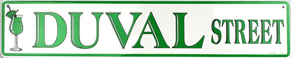 Duval St Metal Street Sign Embossed – My Team Depot
