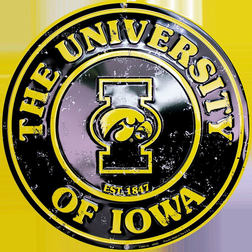 Iowa Hawkeyes Round Sign – My Team Depot