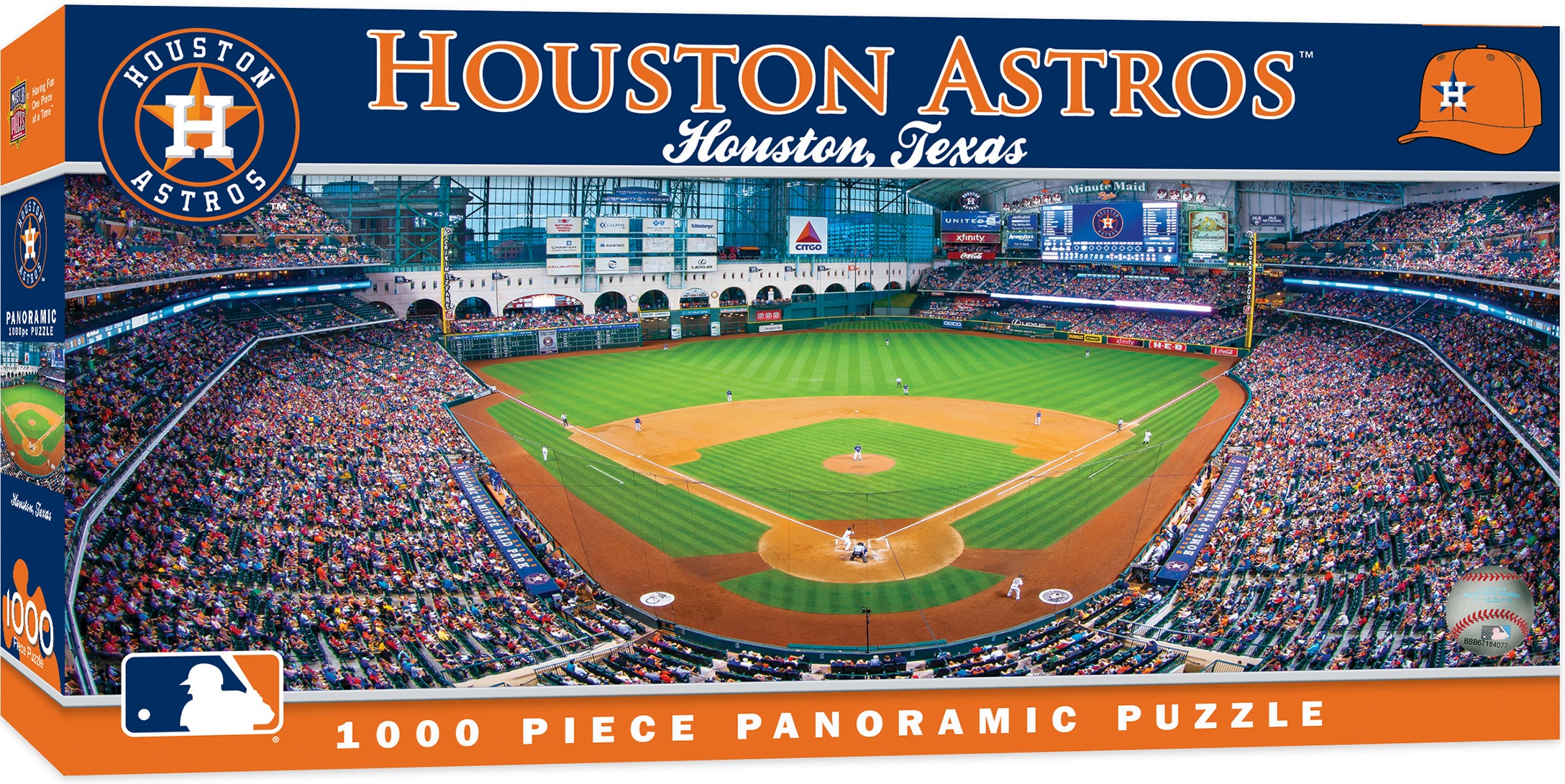 Houston Astros Stadium Panoramic Jigsaw Puzzle MLB 1000 pc Minute Maid ...