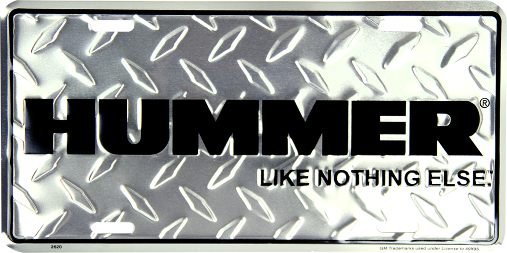 Hummer License Plate Diamond Like Nothing Else Embossed Metal Tag Auto ...