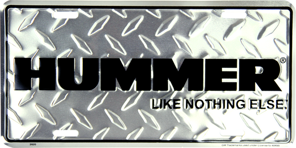 Hummer License Plate Diamond Like Nothing Else Embossed Metal Tag Auto ...