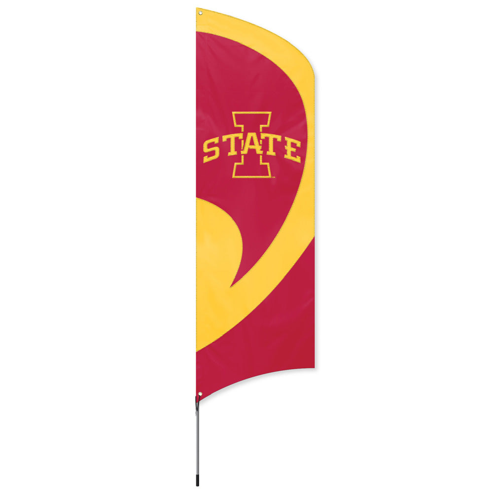 Iowa State Cyclones 8.5 Foot Tall Team Flag 11.5' Pole Sign Banner App ...