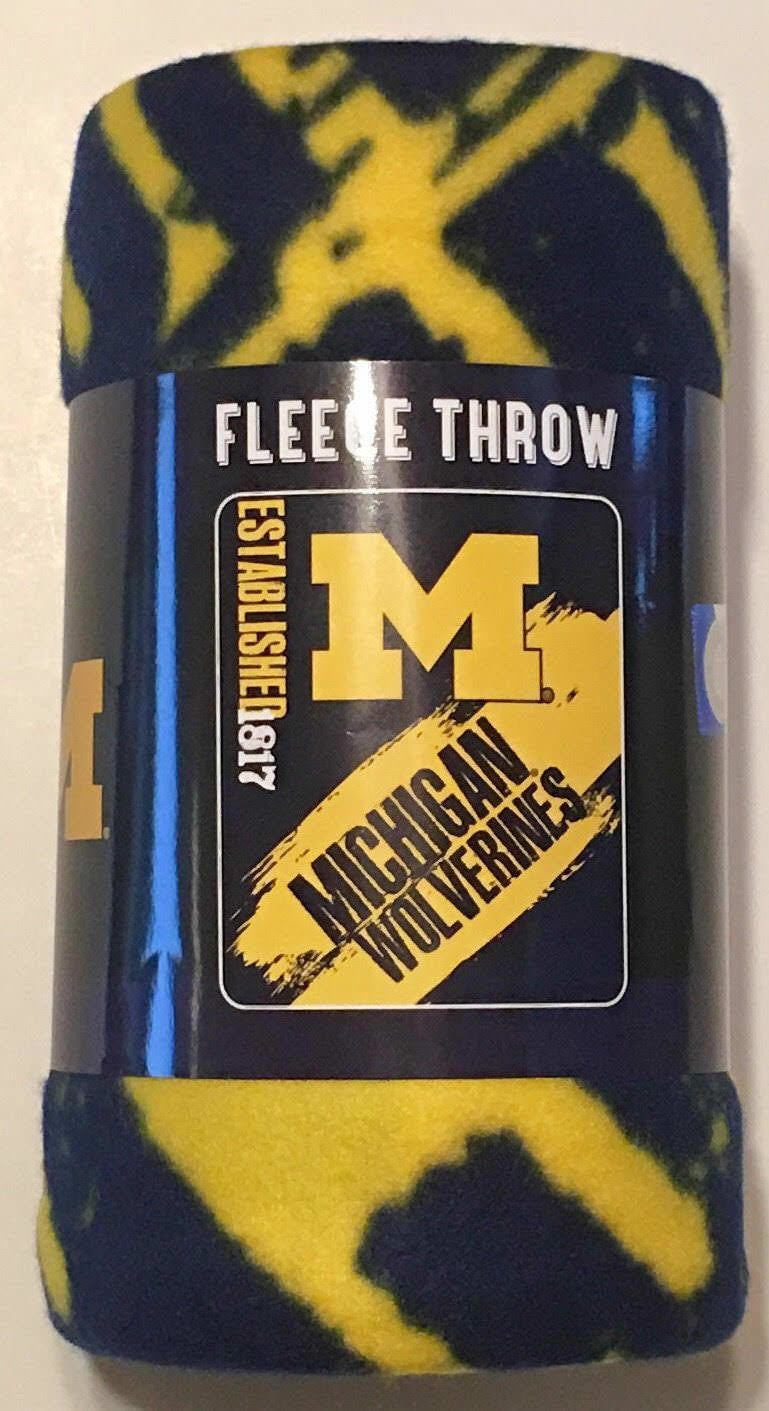 NCAA Soft Fleece Throw 50"X 60" Blanket New College Football Pick Your ...
