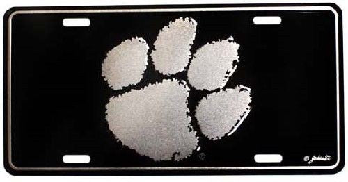 CLEMSON UNIVERSITY TIGERS ELITE CAR TRUCK TAG LICENSE PLATE BLACK SILV ...