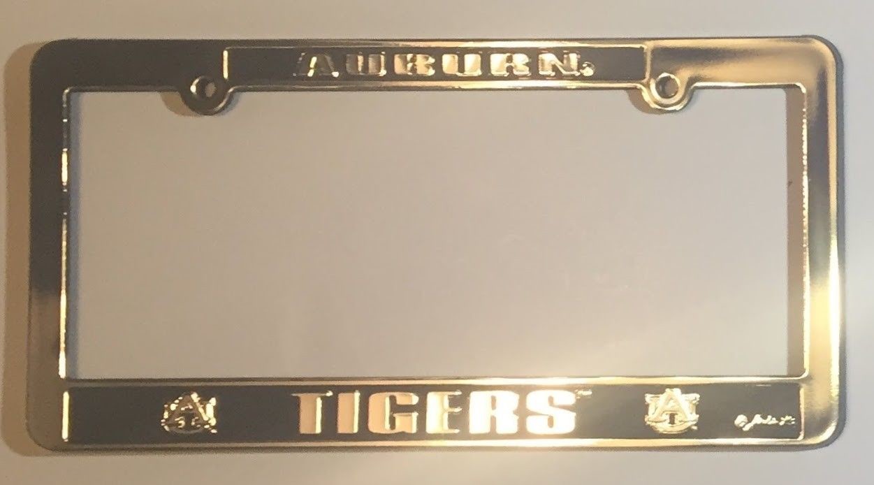 Auburn Tigers Car Truck Tag License Plate Frame University Silver Blac ...