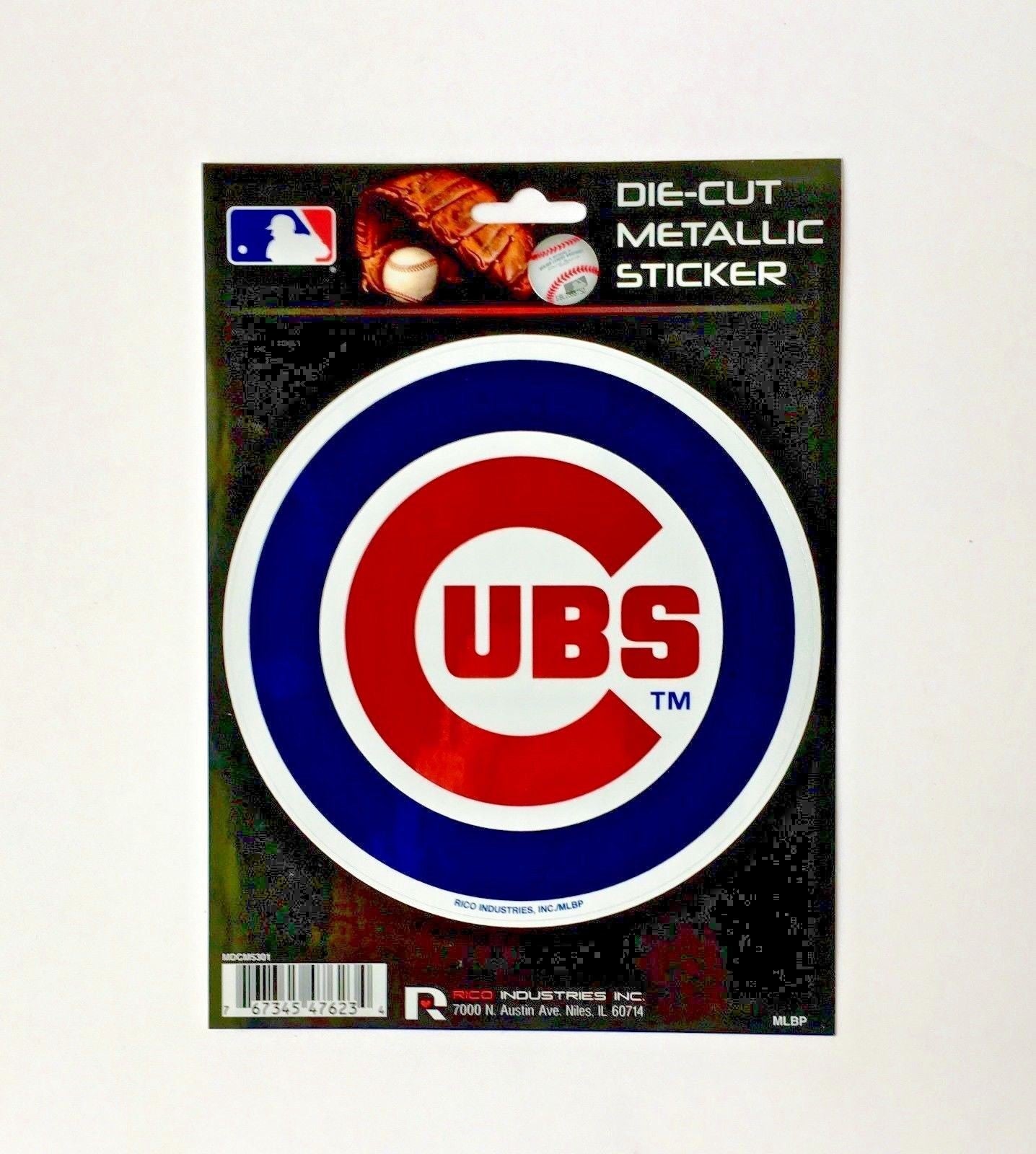 Chicago Cubs Window Decal 5.25" X 6.25" Die Cut Metallic Sticker Truck ...