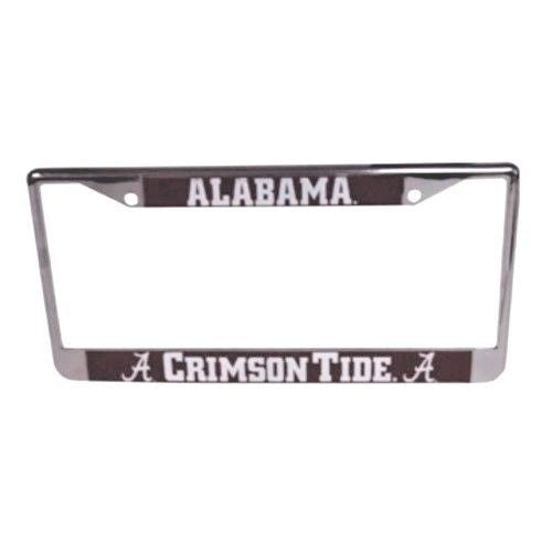 Alabama Crimson Tide Car Truck Tag Metal Chrome License Plate Frame ...