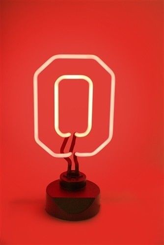 Ohio State Buckeyes Neon Sign Light Table Top Lamp University Man Cave ...